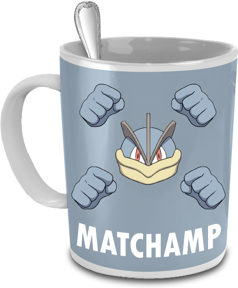 Download Matchamp The Machamp Face Pokemon 15oz Mug - Pokemon Coffee ...