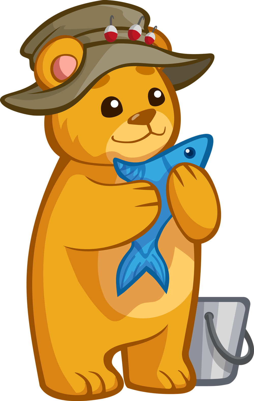 Download Bear Clipart Eats Fish - Bear With Fish Cartoon - Full Size ...