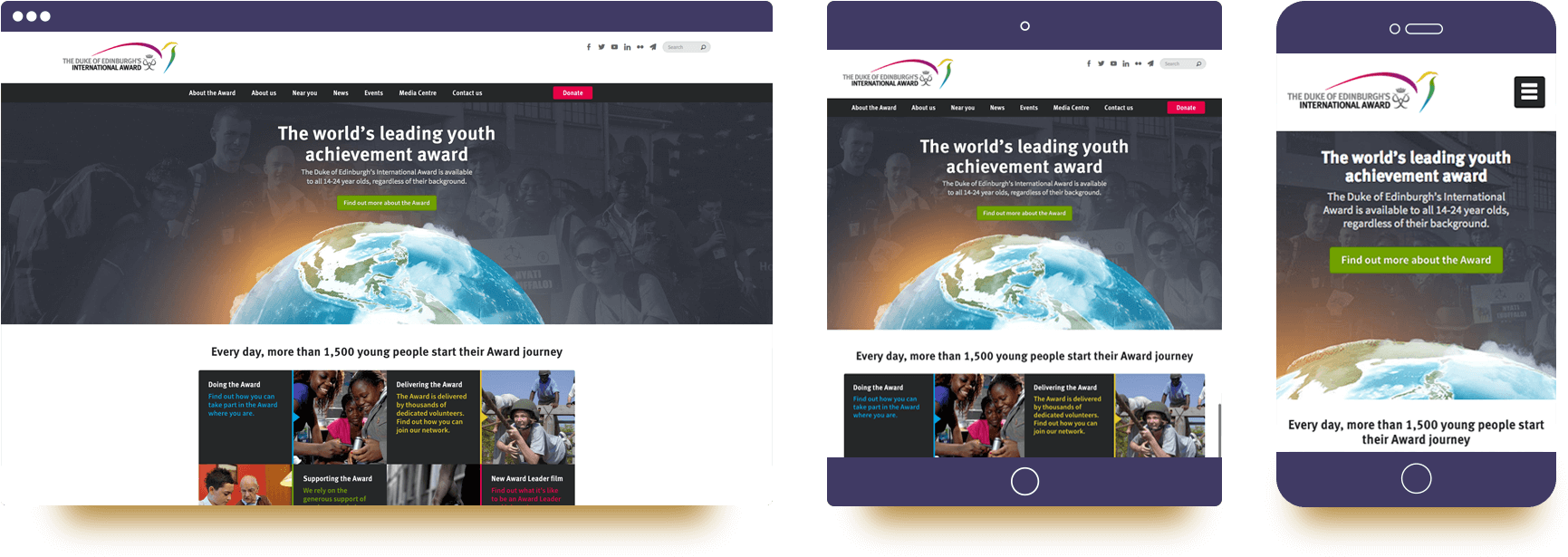 Download A Charity Web Design For The Duke Of Edinburgh's International ...