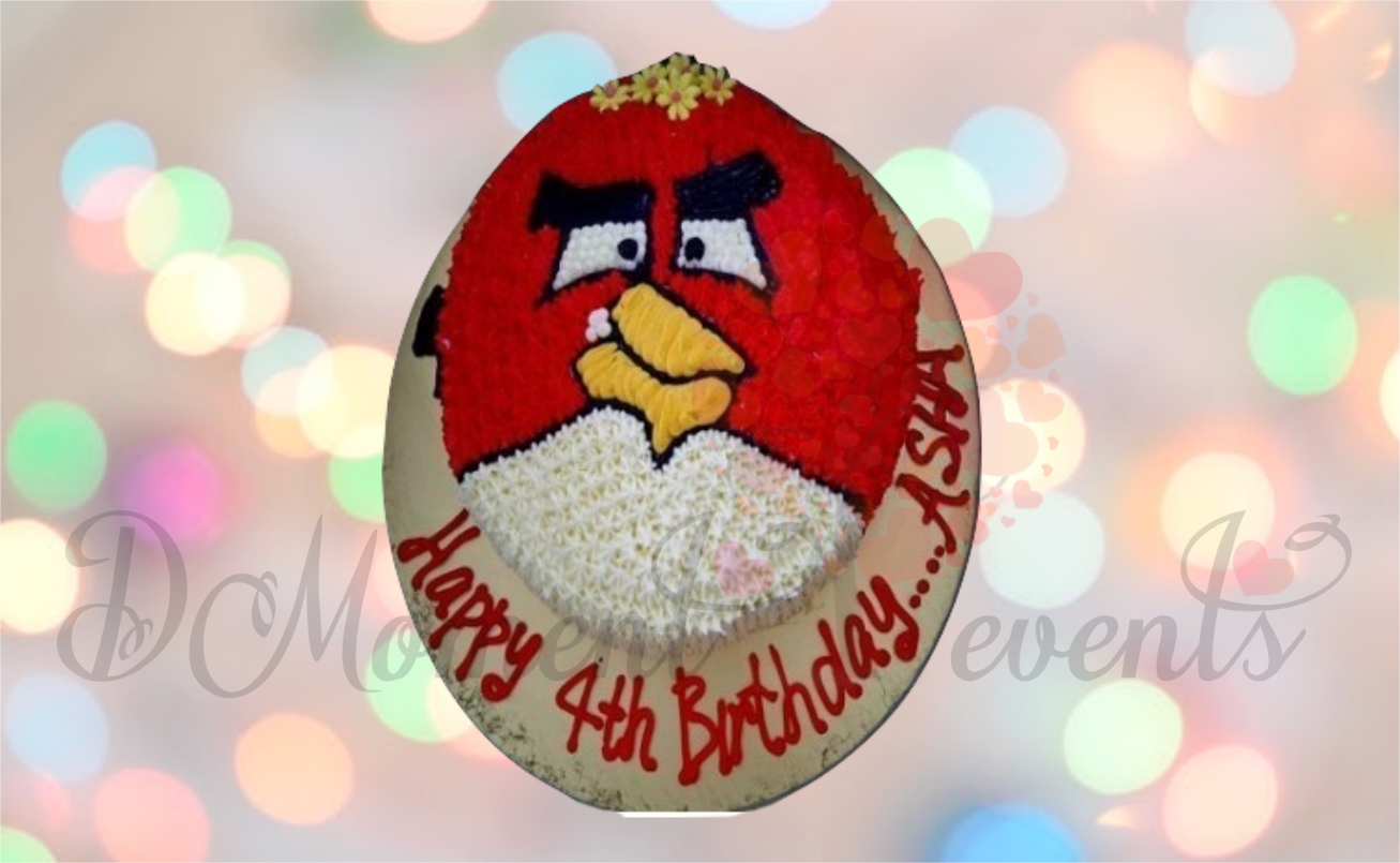 Download Angry Bird Face Cake - Pineapple 2 Tier Cakes - Full Size PNG ...