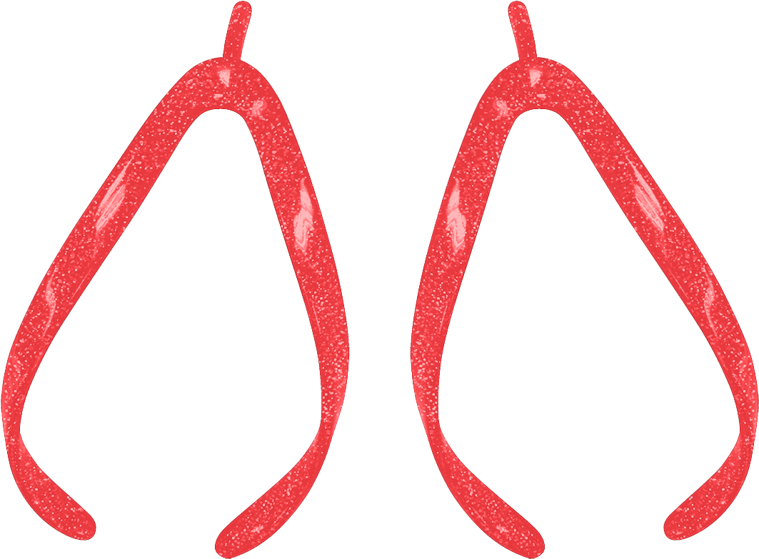 Download Strap Women 35/36 Hot Red Glitter - Earrings - Full Size PNG ...