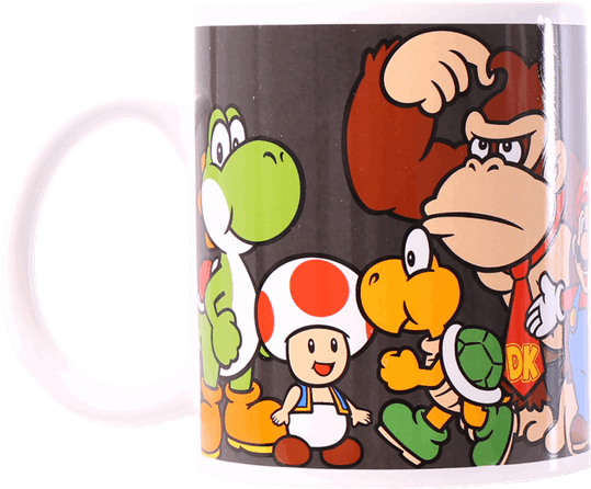 Download Mario Characters Montage Mug - Cartoon - Full Size PNG Image ...