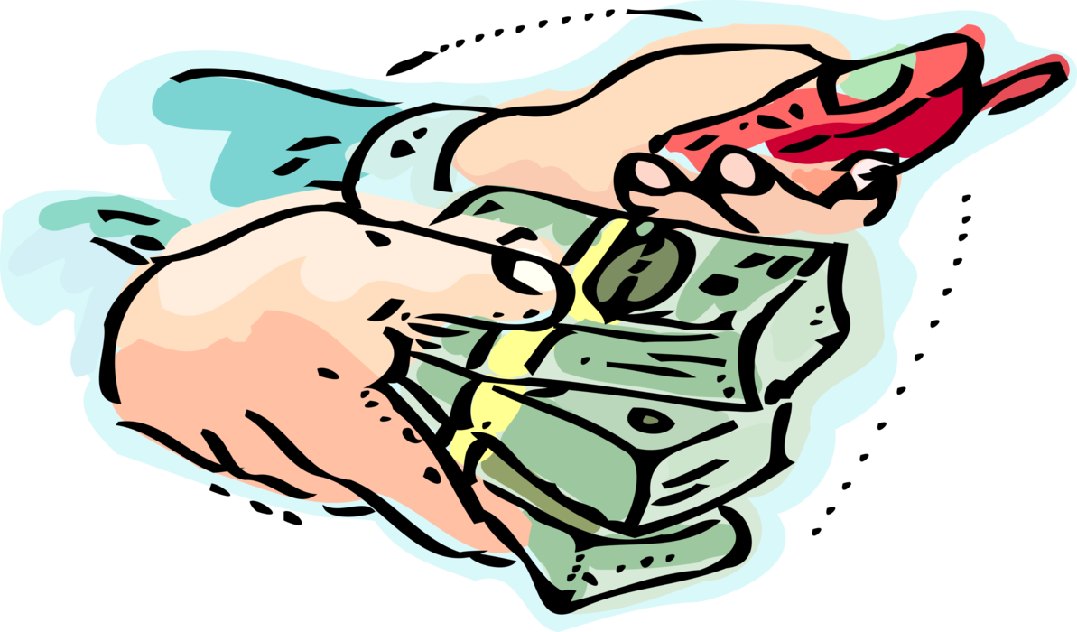 Download Vector Illustration Of Hands Offer Payment Cash Money - Full ...