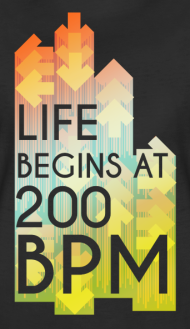 Download Life Begins At 200 Bpm T-shirt - Graphic Design - Full Size ...