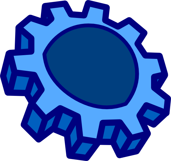 Download Blue Cog Png Clip Art - Full Size PNG Image - PNGkit