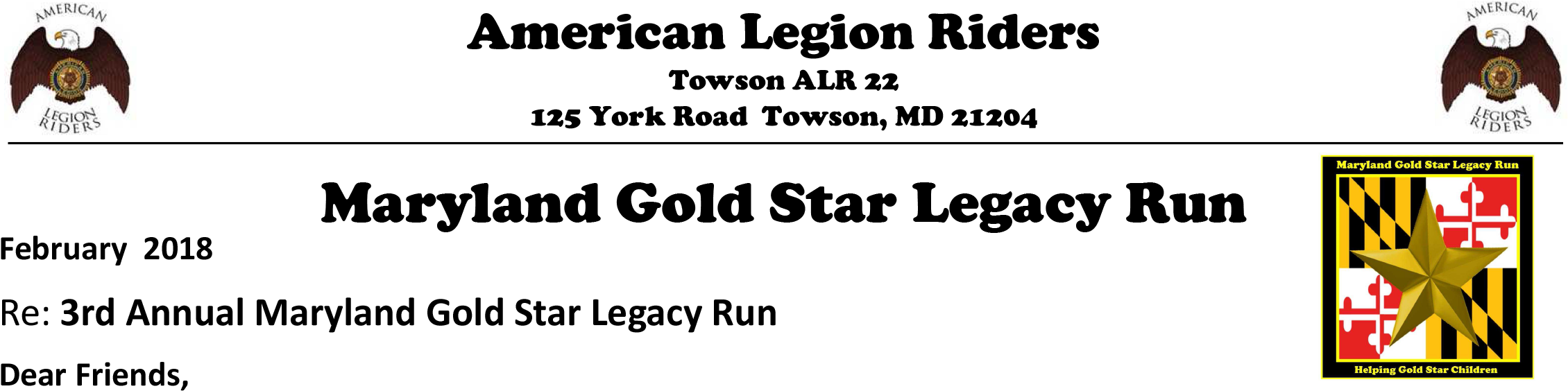 Download Gold Star Legacy Run - American Legion Riders - Full Size PNG ...