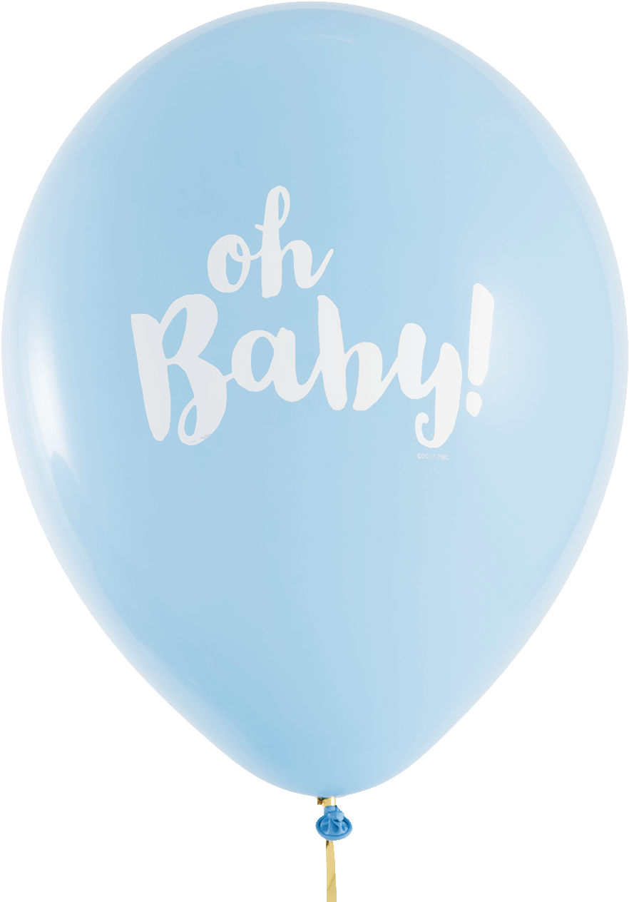 Download Oh Baby Blue Balloon - Balloon - Full Size PNG Image - PNGkit