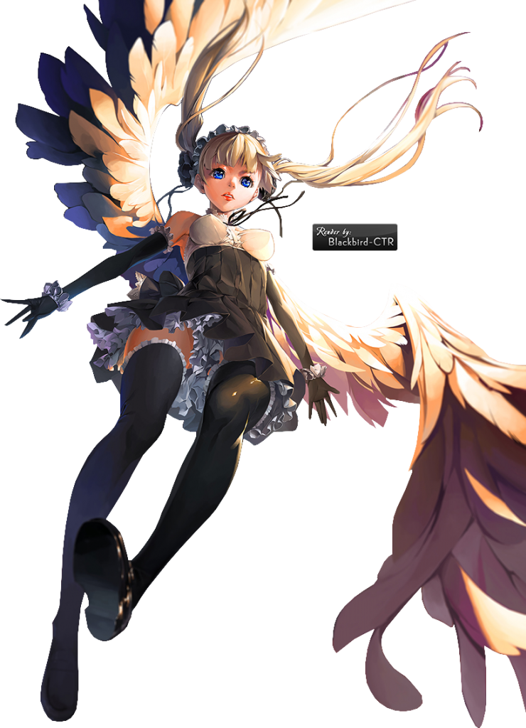 Download A Render Of An Angel With Falling Feathers - Cartoon - Full ...