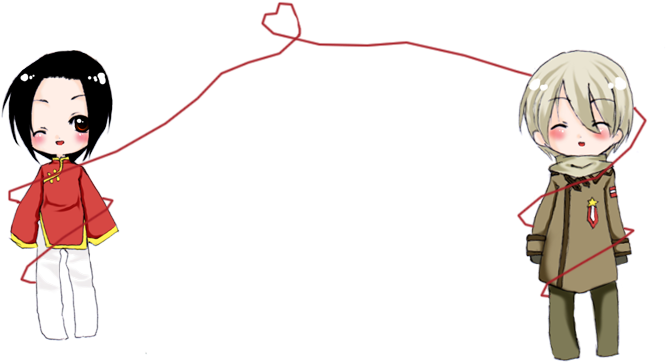 Download Red String Of Fate By Yue-e - Cartoon - Full Size PNG Image ...