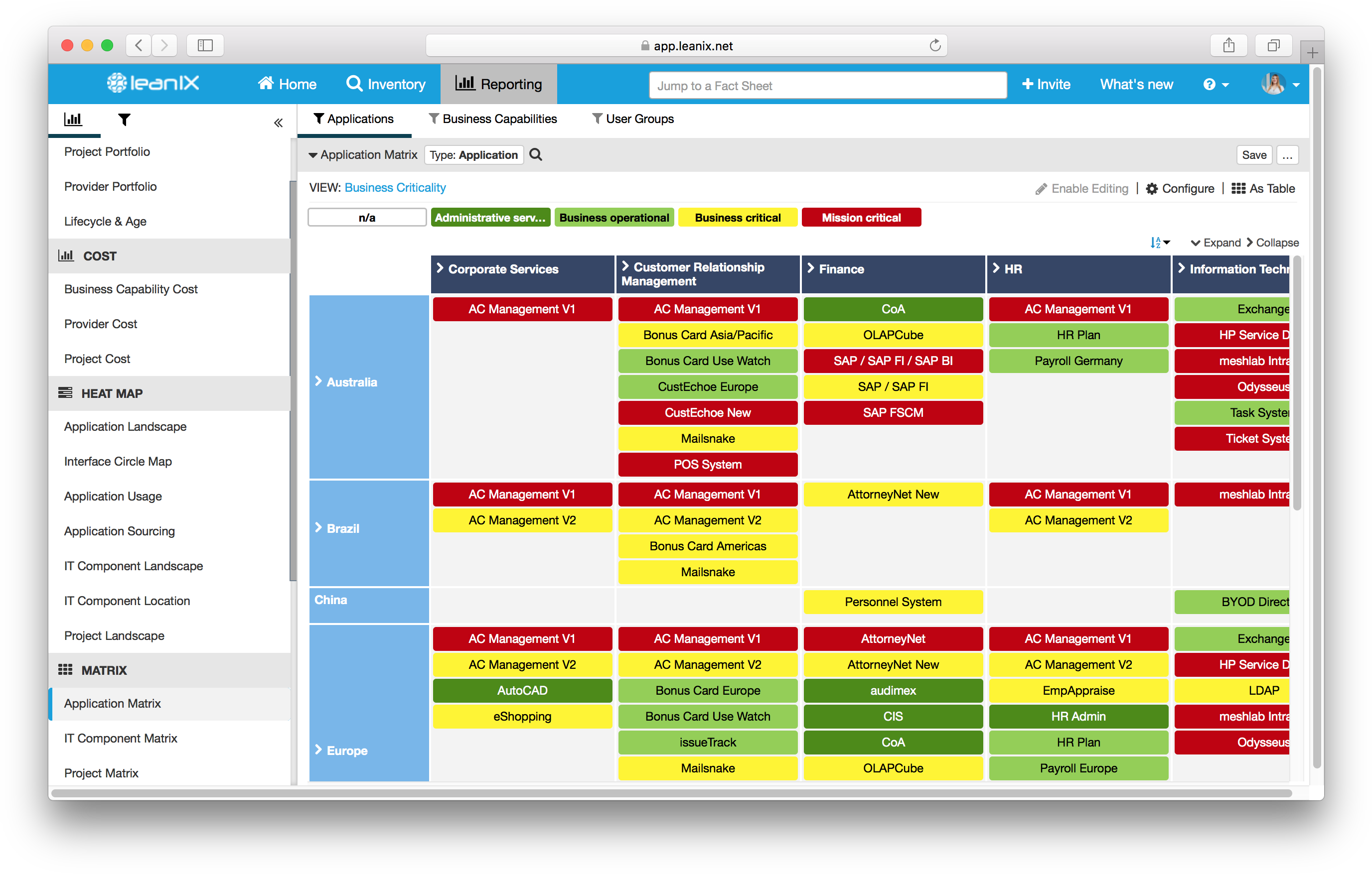 Download Application Portfolio Showing The Criticality Of Business ...