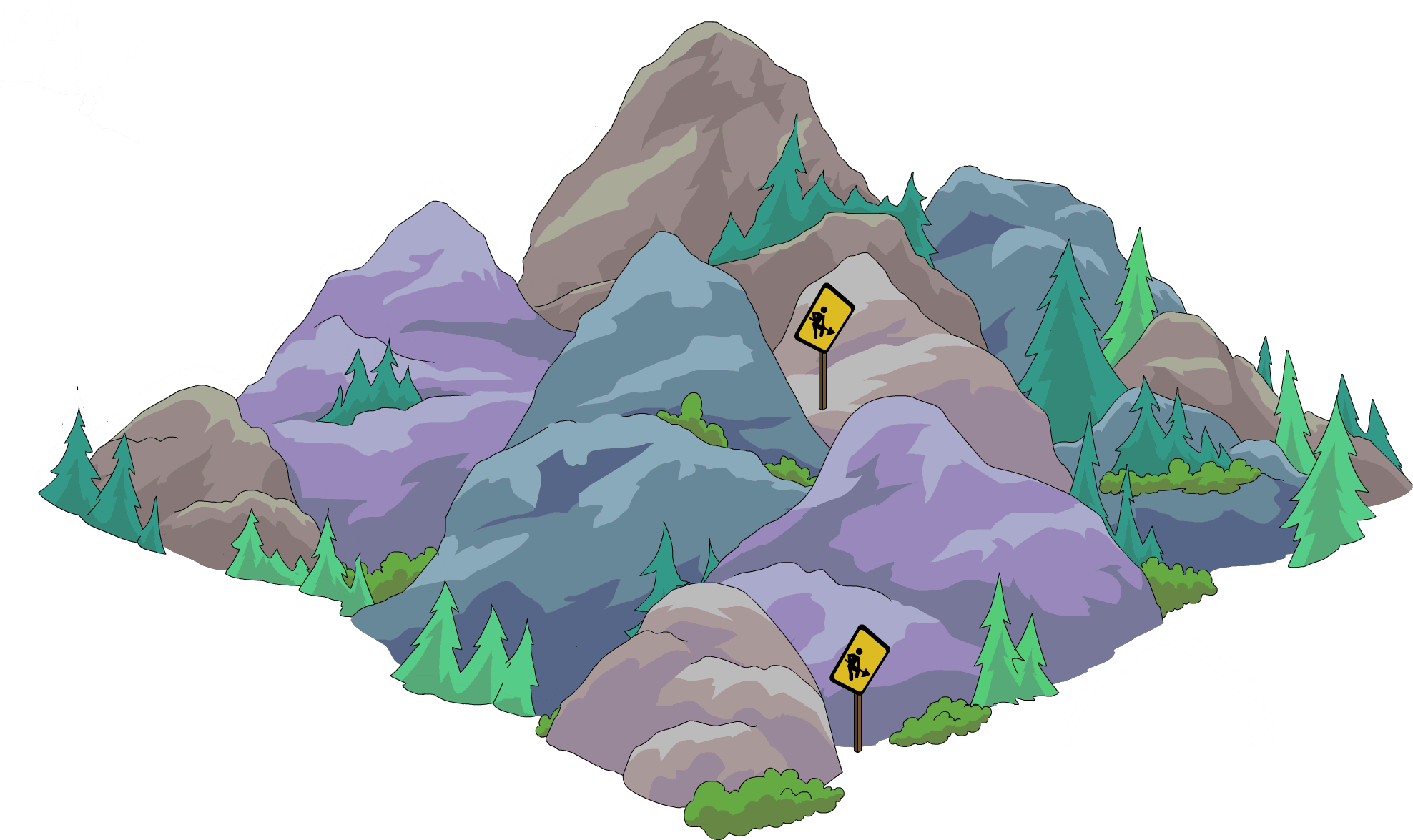 Download Tapped Out Mountain Construction - Illustration - Full Size ...