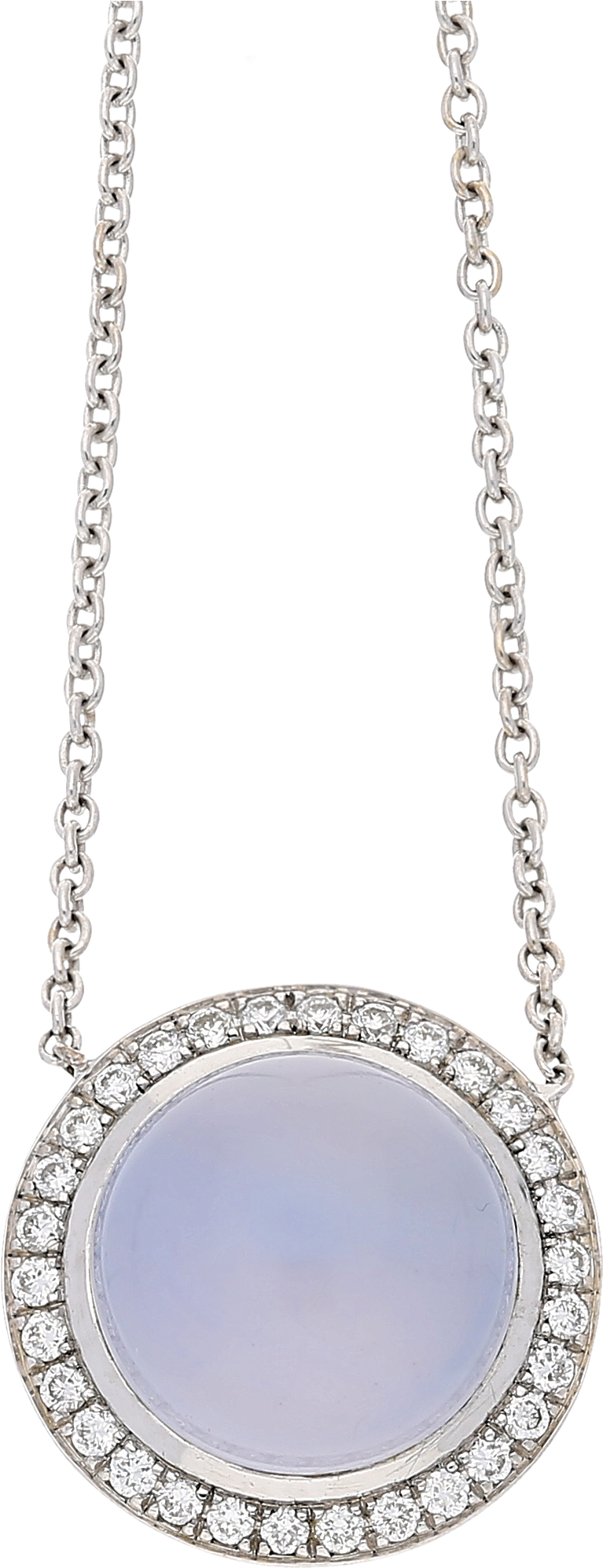 Download Rome 18ct White Gold, Sky Blue Cabochon And Diamond - Pendant ...