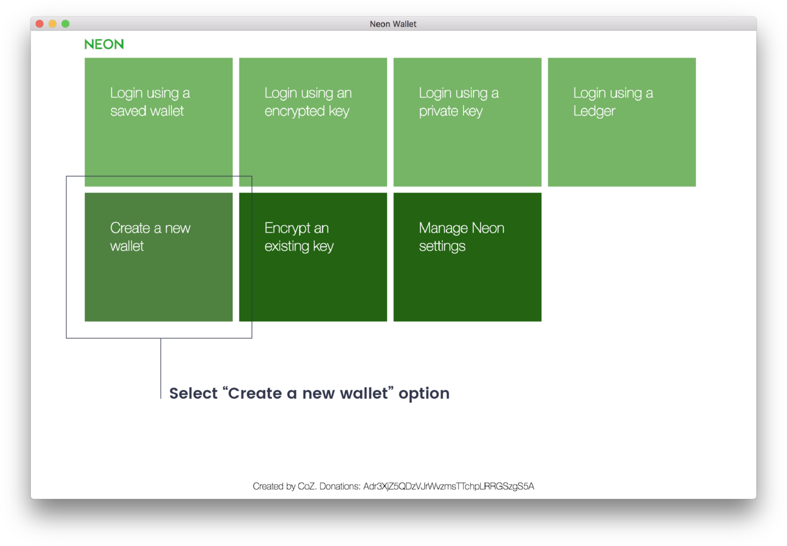 Download Create A New Neo Address Wallet With Neon Wallet - Diagram ...