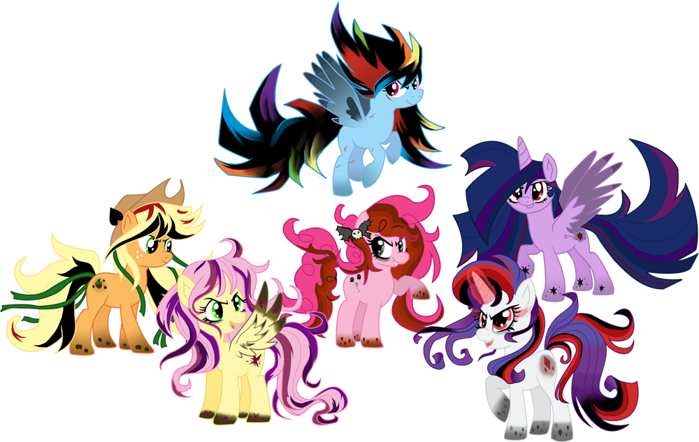 Download Alicorn, Applejack, Artist - Mlp Evil Mane Six - Full Size PNG ...
