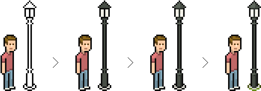 Download Transparent Lamp Post Clipart Pixel Art - Pixel Lamp Post - PNGkit
