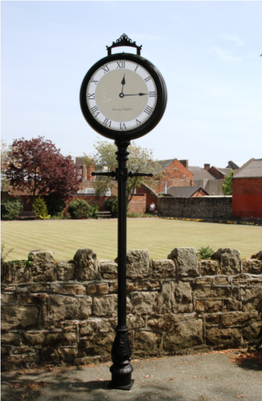 Download Bespoke Lamp Post Clock In Front Of Field - Lamp Post Clock ...