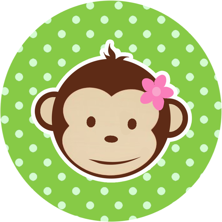 Download Mod Monkey Girl Birthday Clipart - White Stars In A Circle ...