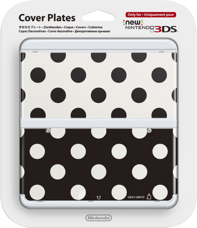 Download New 3ds Cover Plate 15 Black & White Dots - New Nintendo 3ds ...