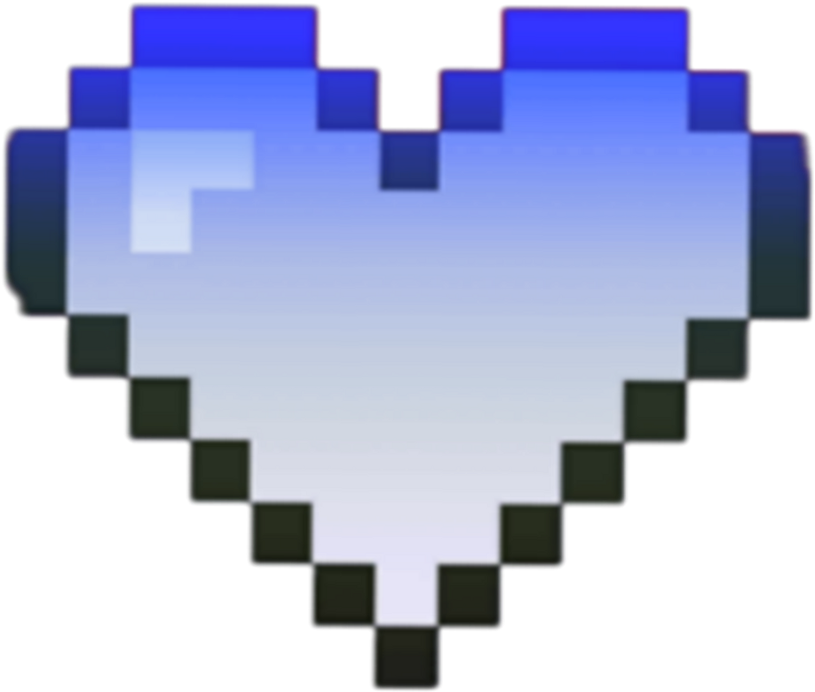 Download Heart Blue Pixel Tumblr Kawaii Emoji - Small Heart Pixel Art ...