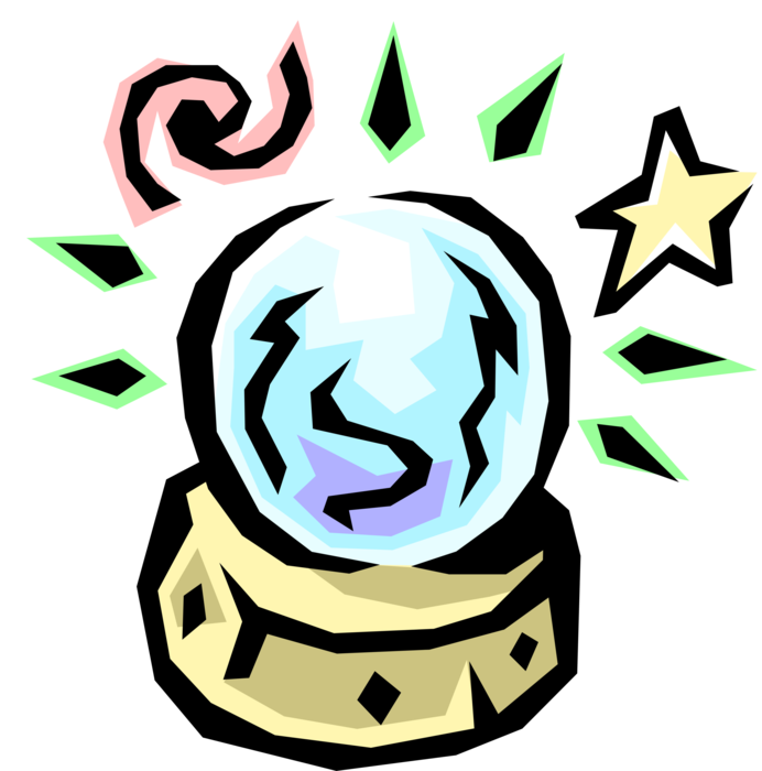 Download Vector Illustration Of Crystal Ball Orbuculum Glass - Future ...