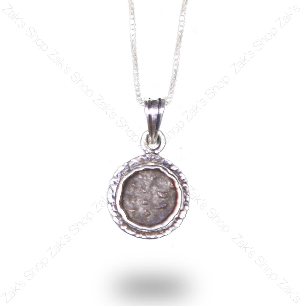 Download Widow's Mite Coin In A Silver Pendant Necklace - Locket - Full ...
