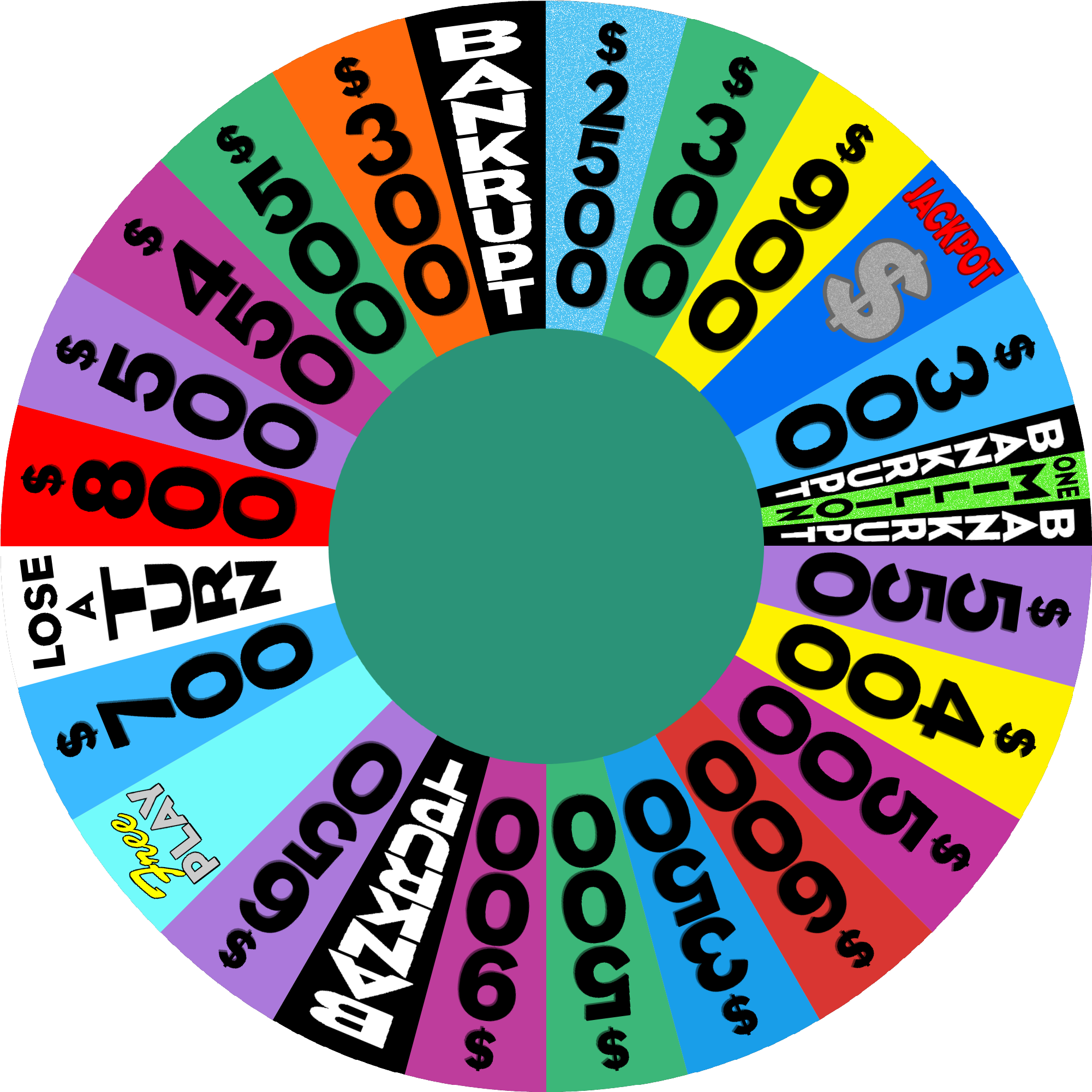 Download Rwmioub - Wheel Of Fortune Round 4 Wheel - Full Size PNG Image ...