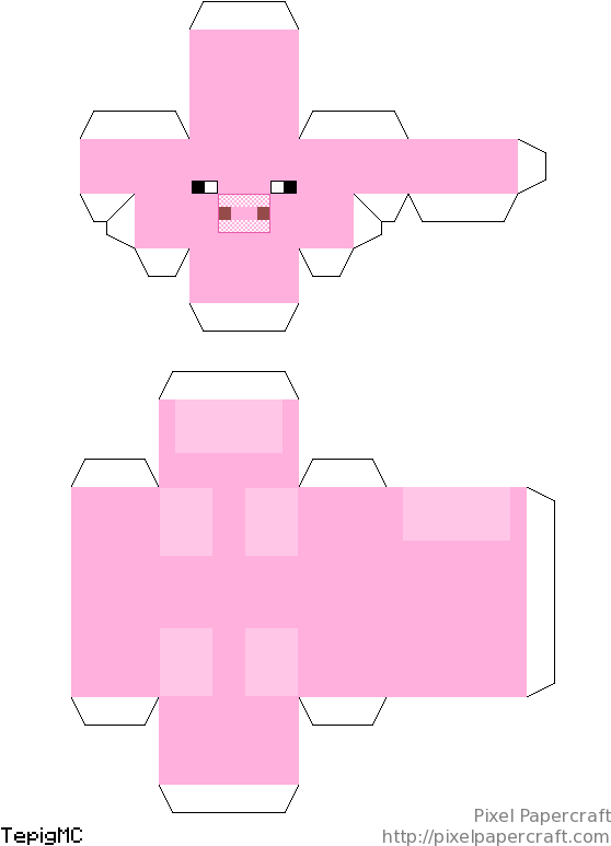 Download Papercraft Lego Pig Minifigure Scale - Lego Minecraft ...