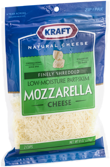 Download Grated Mozzarella Cheese Kraft - Full Size PNG Image - PNGkit