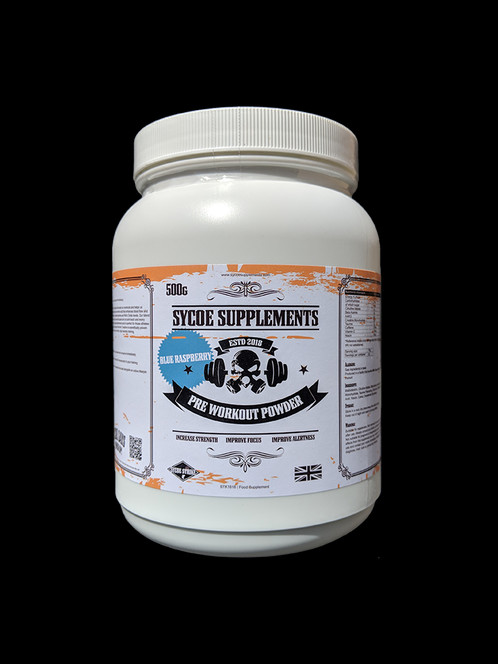 Download Sycoe Strike Blue Raspberry Pre Workout Powder In White ...