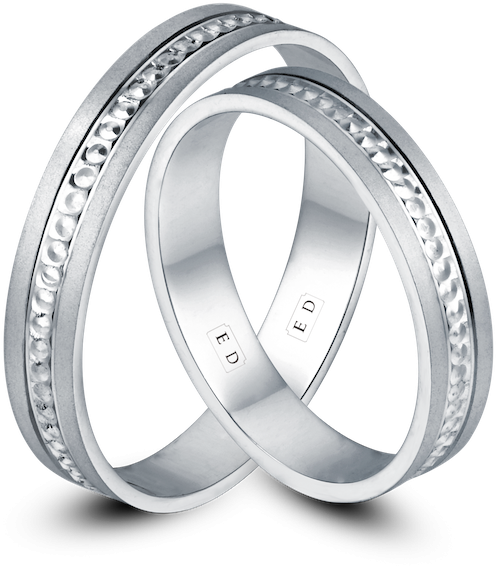 Download Tri-band Studded Classic Matching Wedding Rings - Pre ...