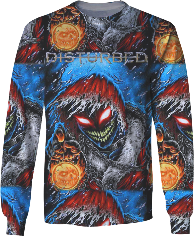 Download 3d Print Disturbed Rock Band Long Sleeve - Disturbed Christmas ...