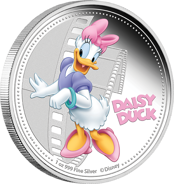 Download 2014 1 Oz Silver Coin - Daisy Duck In Circle - Full Size PNG ...