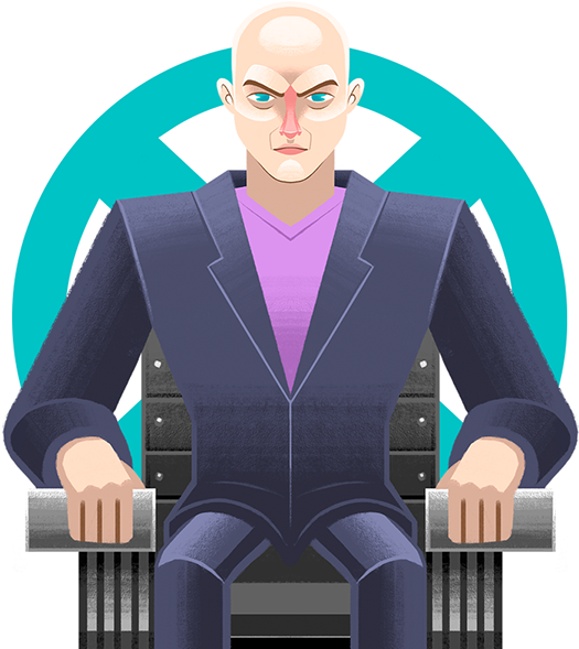 Download Professor Xavier - - Cartoon - Full Size PNG Image - PNGkit