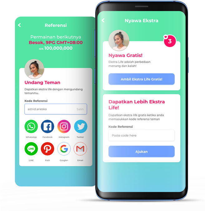 Download Use A Friend's Referral Code To Redeem 3 Extra Lives - Graphic ...