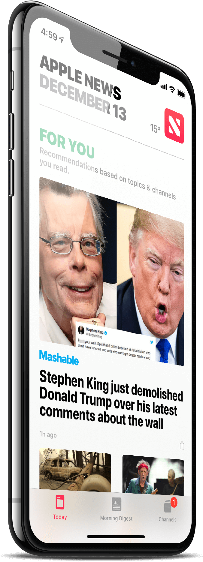 Download Apple News On Iphone Xs - Flyer - Full Size PNG Image - PNGkit