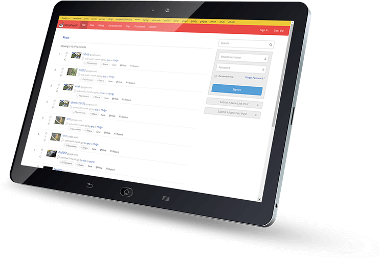 Download Reddit Clone - Tablet Computer - Full Size PNG Image - PNGkit