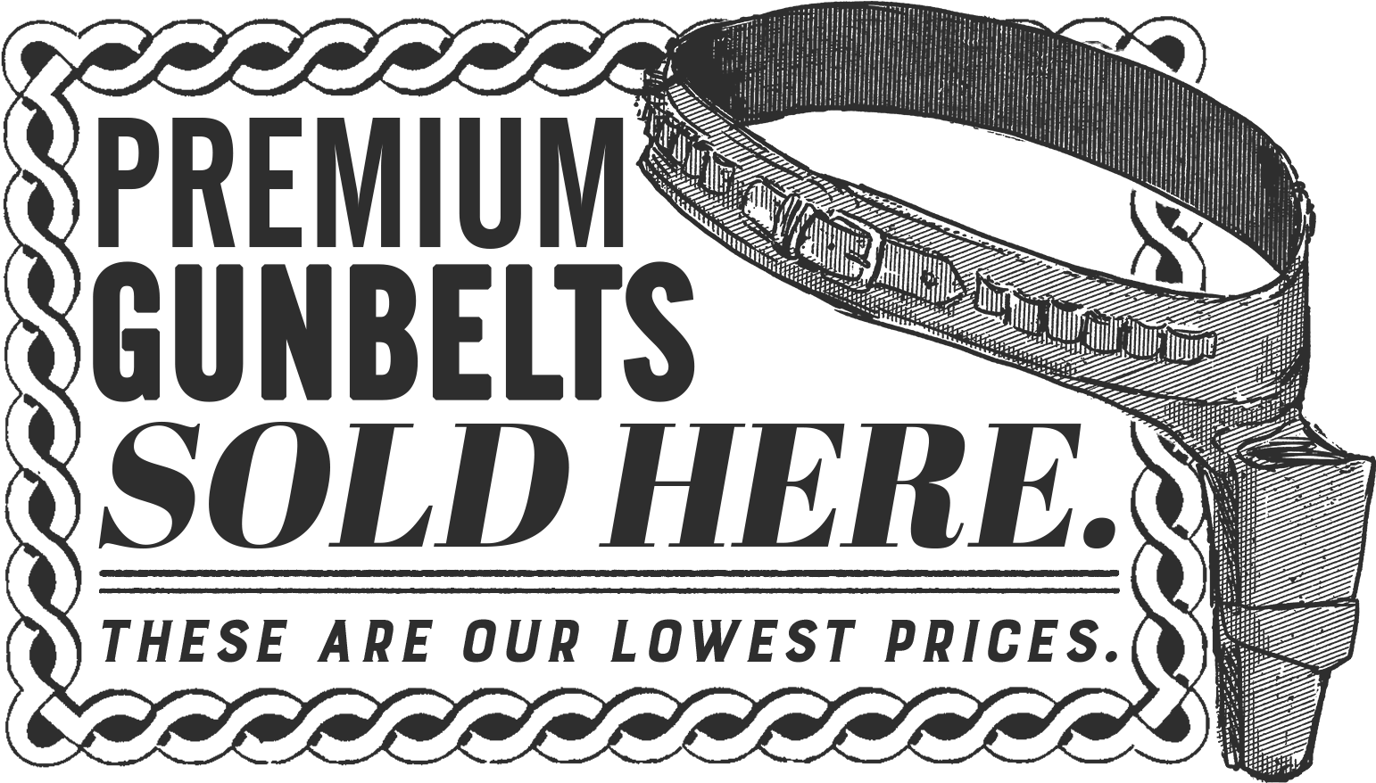 Download Bandit Gun Belt - Monochrome - Full Size PNG Image - PNGkit