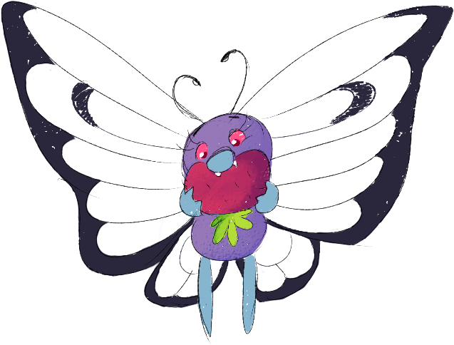 Download #012 Butterfree Went With A Different Art Style On ...