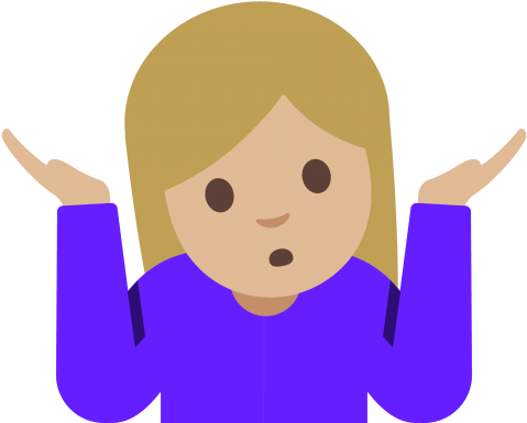 Download Free Png Emoji Shrug Woman Png Images Transparent - Shrug ...