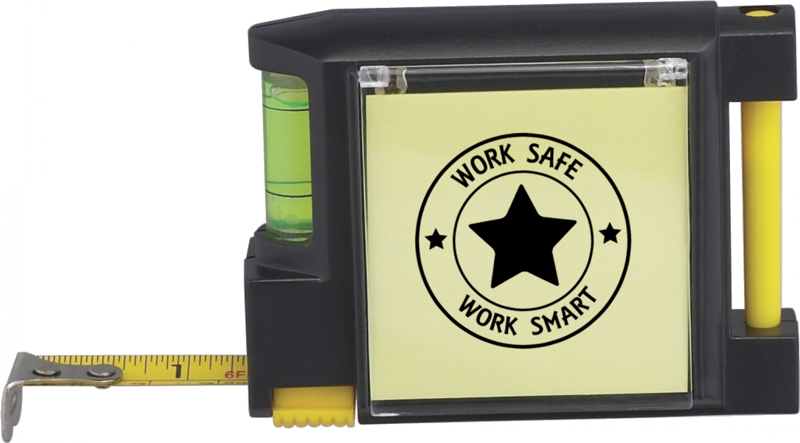 Download Combo Tape Measure/ Level With Work Safe Work Smart - Bullet ...