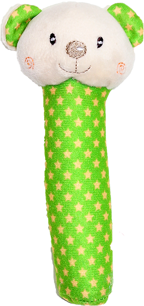 Download Baby Rattle Green Bear - Animal Figure - Full Size PNG Image ...