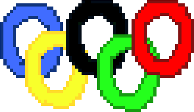 Download Transparent Olympic Rings - Pixel Art - PNGkit