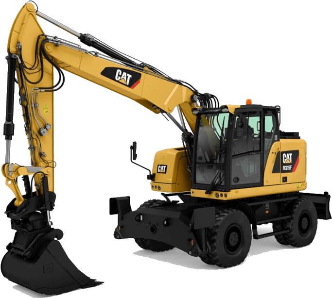 Download Ute Cat Wheel Excavator - Machines Construction - Full Size ...