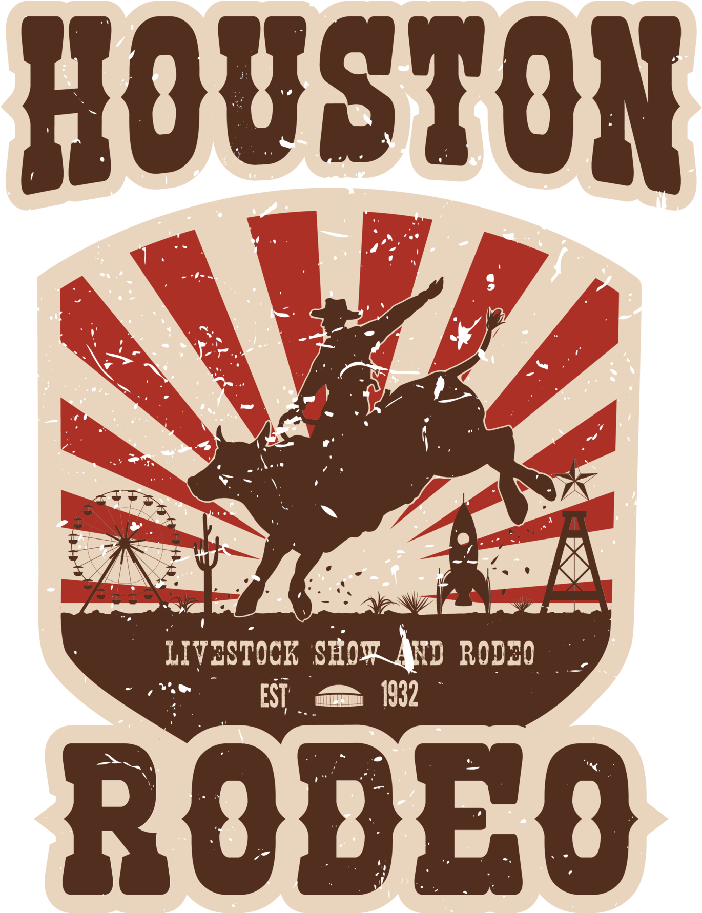 Download Houston Rodeo Shirt - Poster - Full Size PNG Image - PNGkit