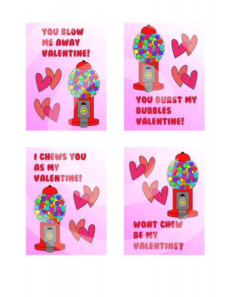 Download Bubble Gum Valentines Cards - Bubble Gum Valentines Day Cards ...