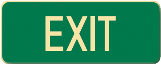 Download Brady Glow In The Dark And Standard Floor Sign Exit - Sign ...