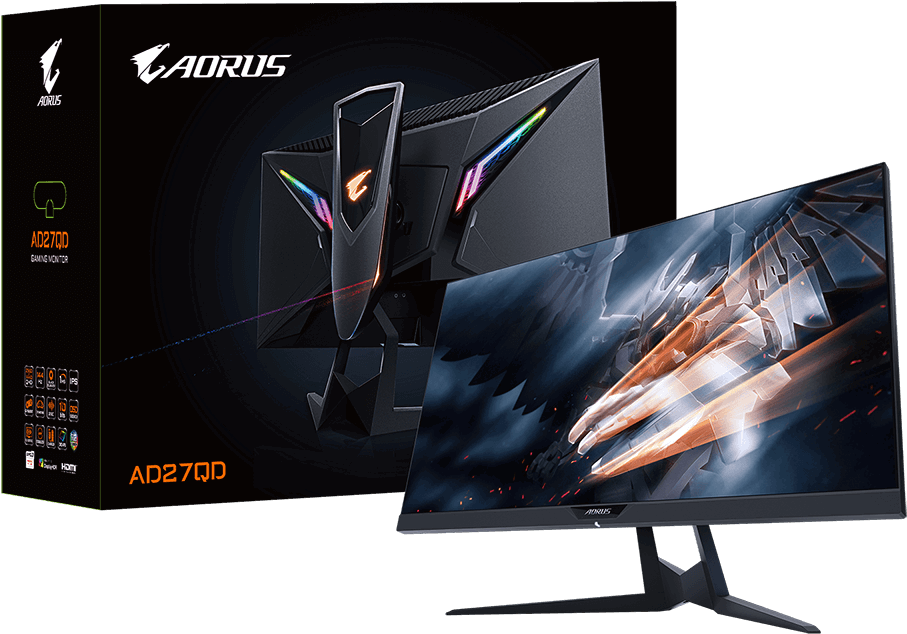 Download Aorus Ad27qd Gaming Monitor - Full Size PNG Image - PNGkit