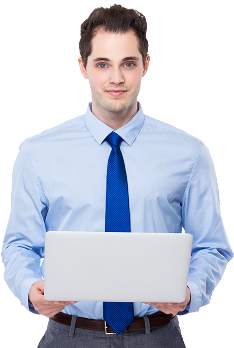 Download Man With Laptop - Businessperson - Full Size PNG Image - PNGkit