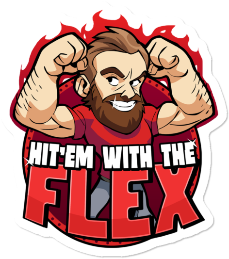 Download Hit 'em With The Flex Sticker - Flex Cartoon - Full Size PNG ...