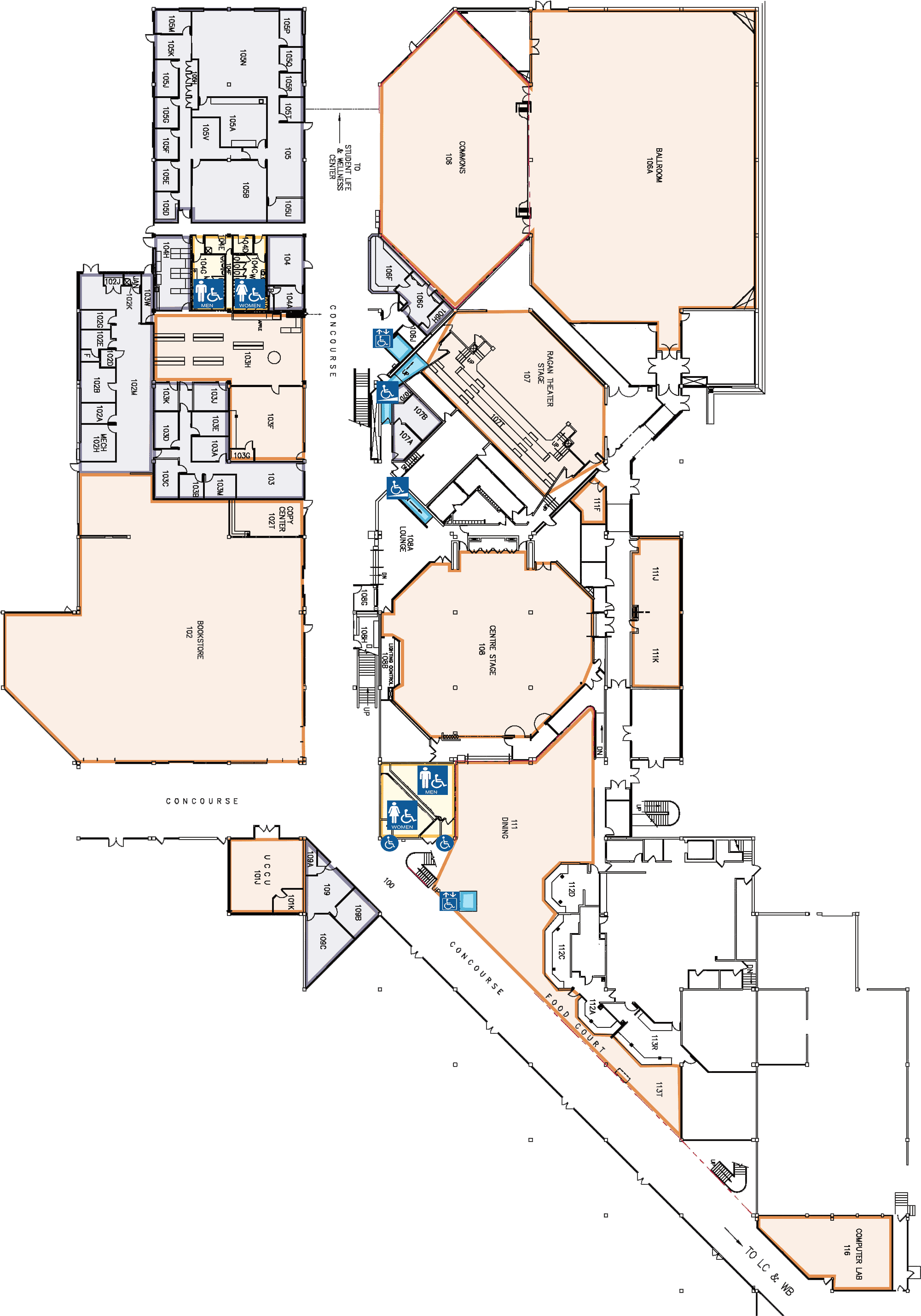 Download Sorensen Student Center Accessibility - Floor Plan - Full Size ...